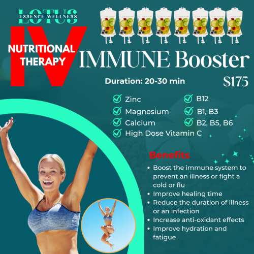 Back To School Immune Booster IV Therapy - LOTUS Essence Welness